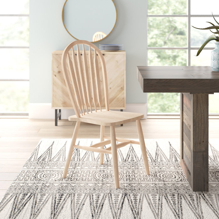 Mistana™ Lynn Solid Wood Windsor Back Side Chair In Unfinished